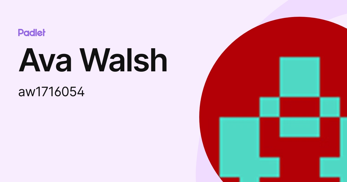 Ava Walsh (aw1716054) profile | Padlet