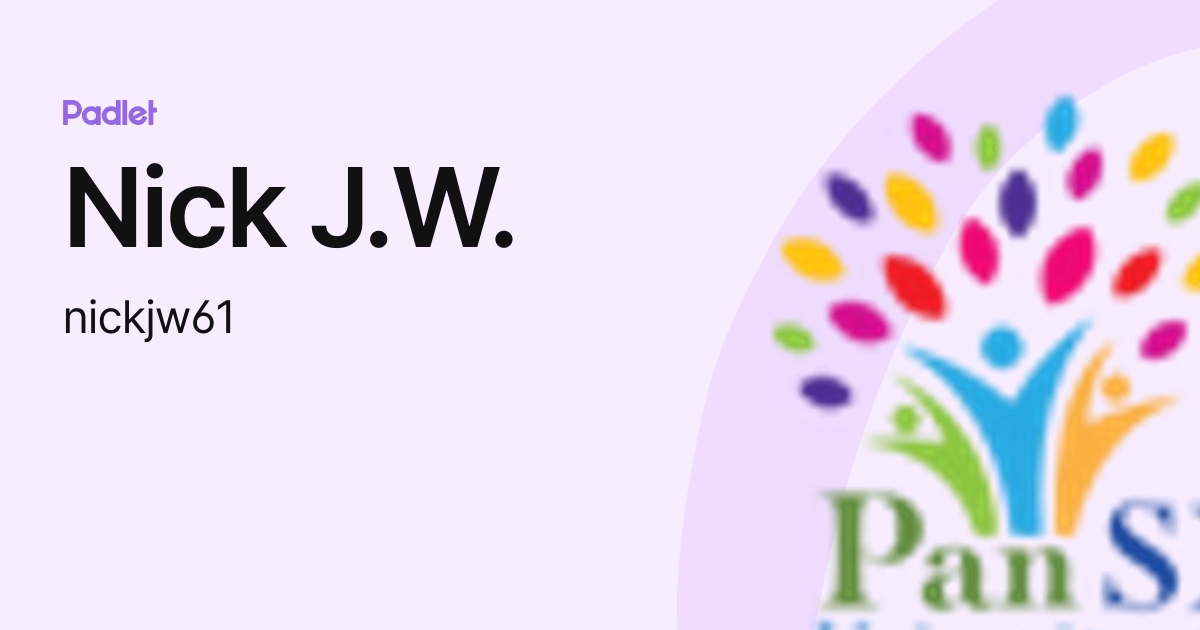 Nick J.W. (nickjw61) profile | Padlet