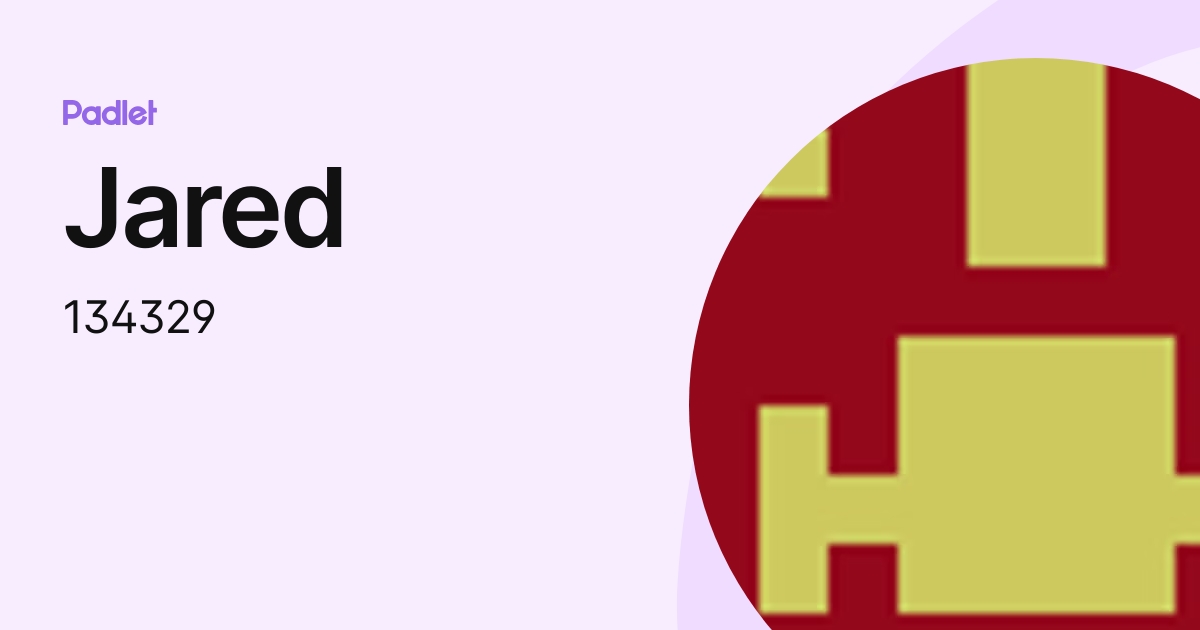 Jared (134329) profile | Padlet