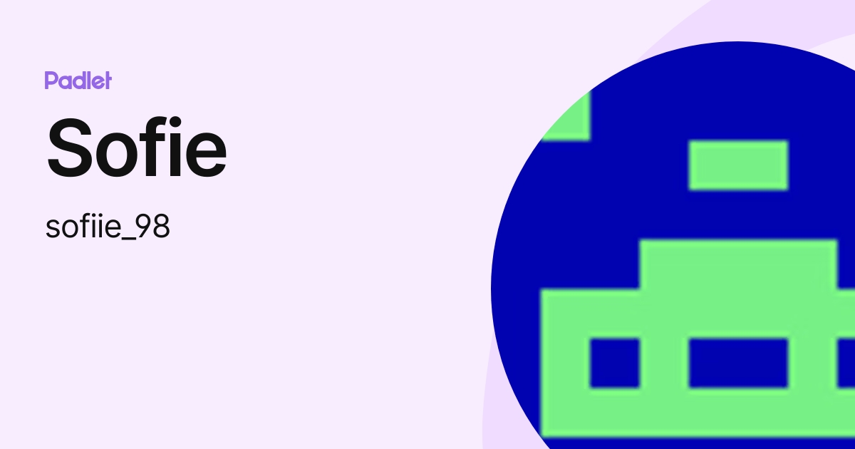 Sofie (sofiie_98) profile | Padlet