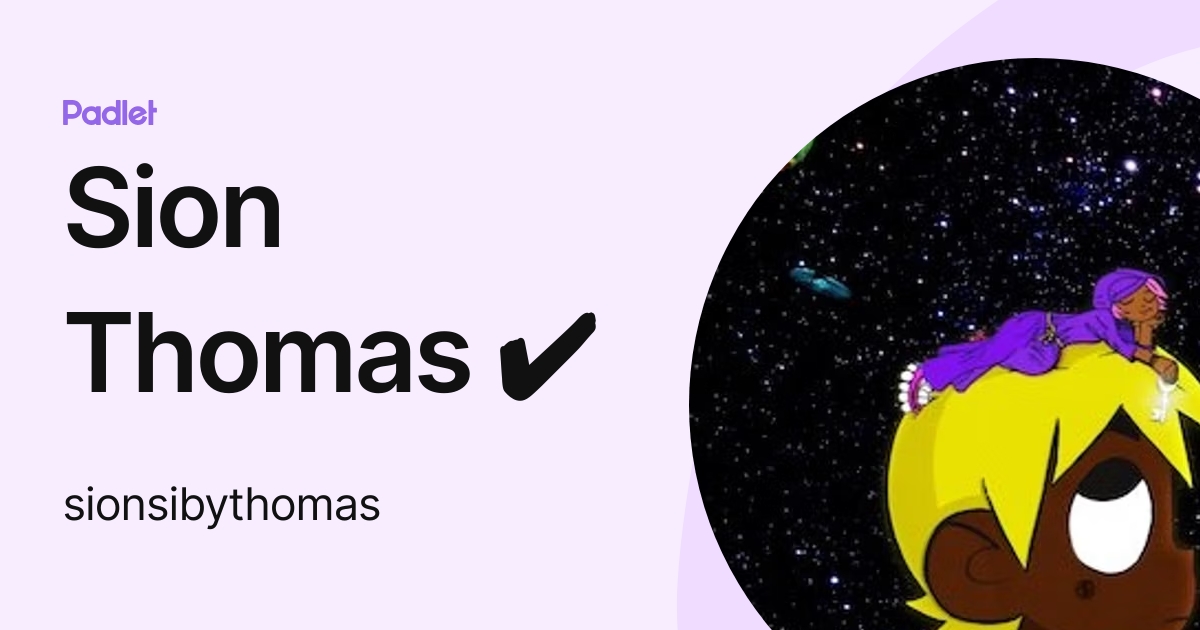 Sion Thomas (sionsibythomas) profile | Padlet