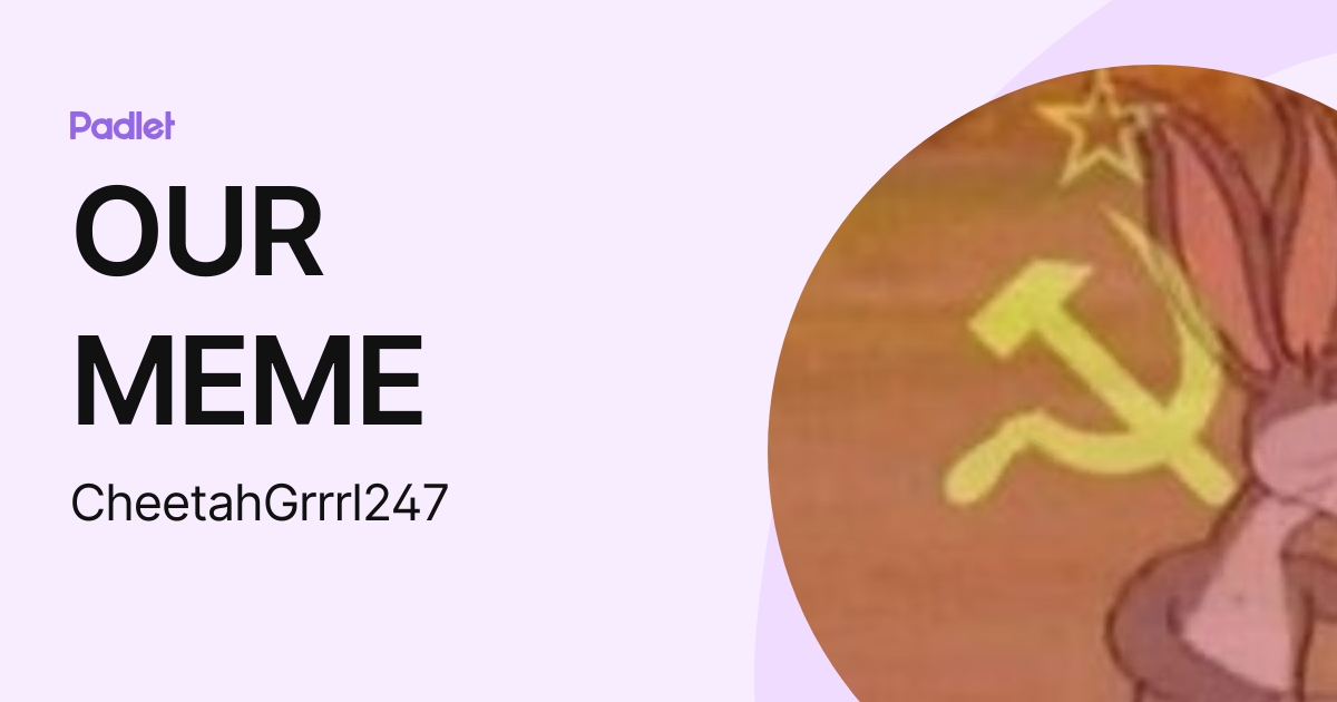 OUR MEME (CheetahGrrrl247) profile | Padlet