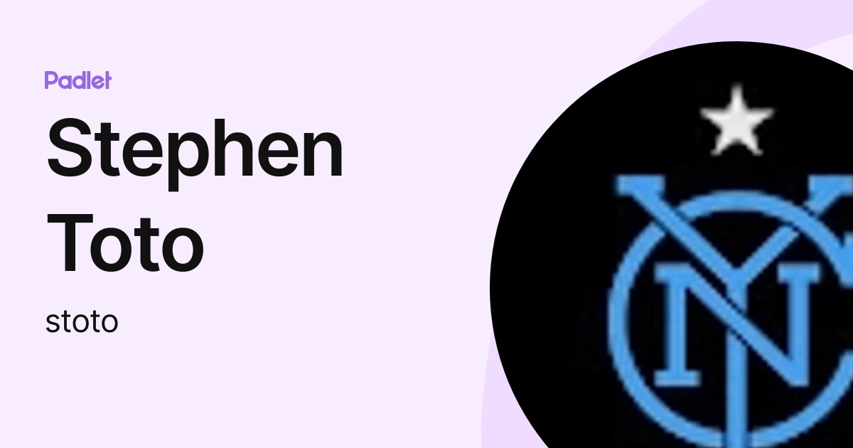 Stephen Toto (stoto) profile | Padlet