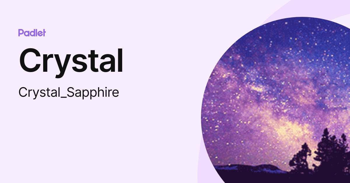 Crystal Crystal Sapphire Profile Padlet