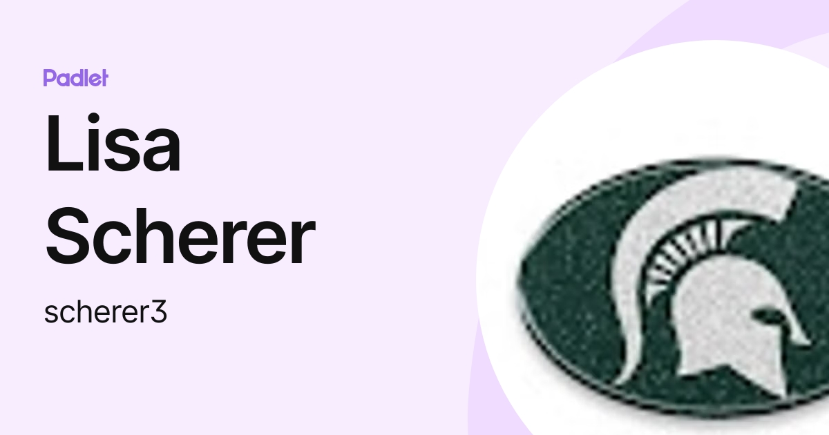 Lisa Scherer (scherer3) profile | Padlet