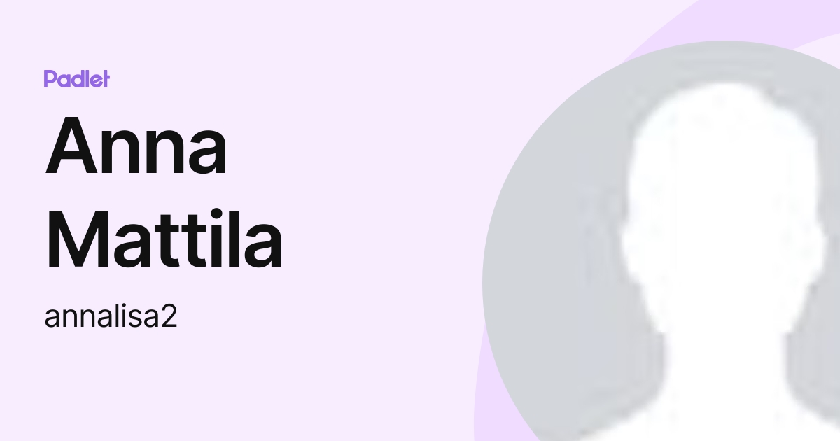 Anna Mattila (annalisa2) profile | Padlet