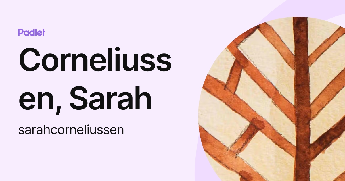 Corneliussen, Sarah (sarahcorneliussen) profile | Padlet