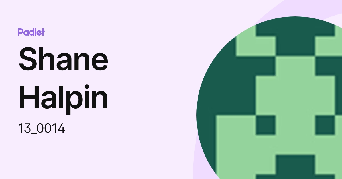 Shane Halpin (13_0014) profile | Padlet