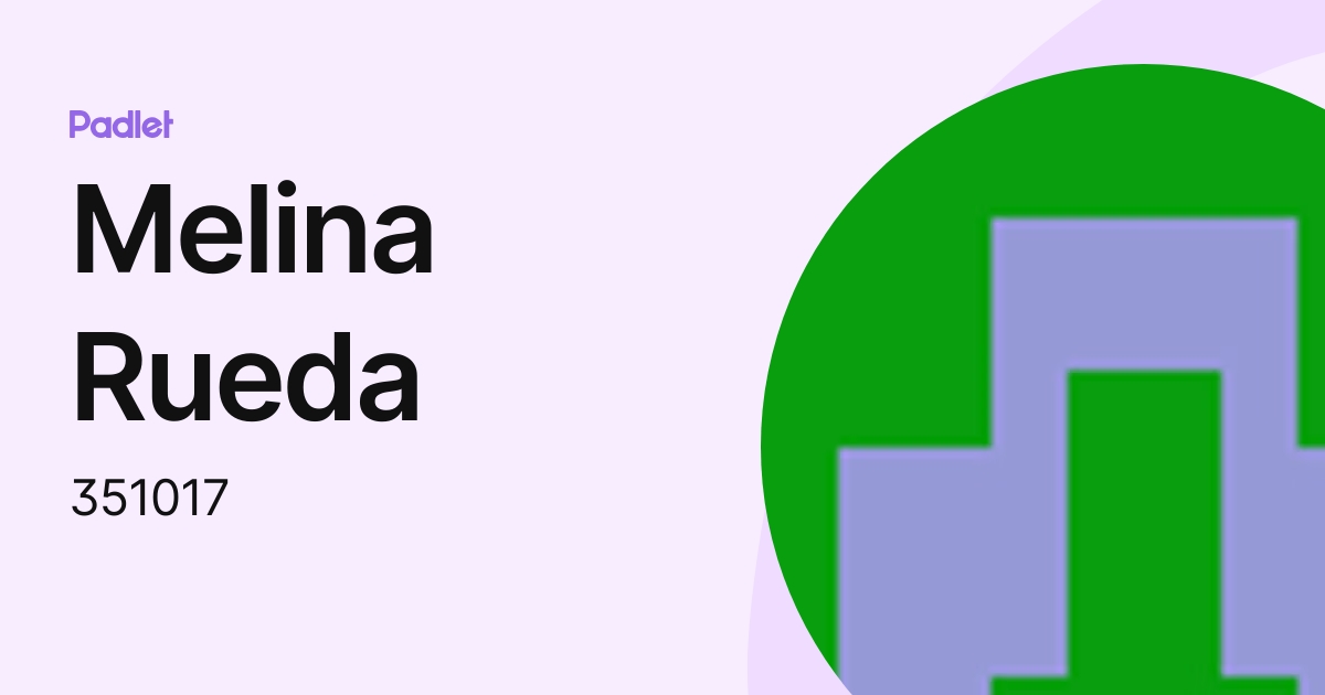 Melina Rueda (351017) profile | Padlet