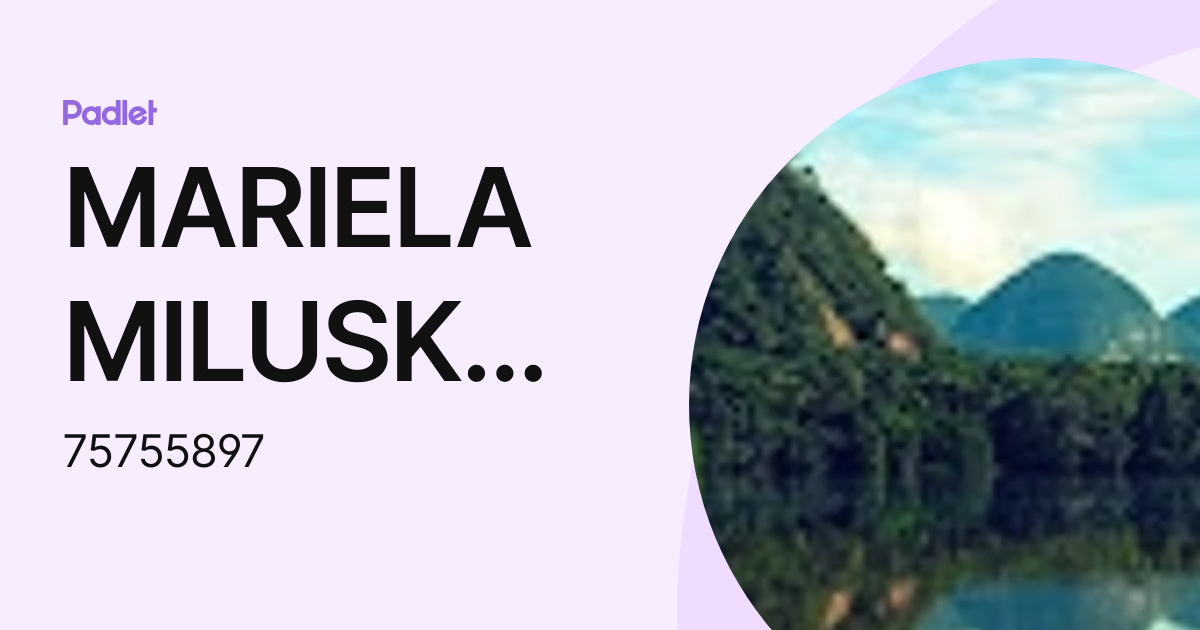 MARIELA MILUSKA PONCE VILCAHUAMAN (75755897) profile | Padlet