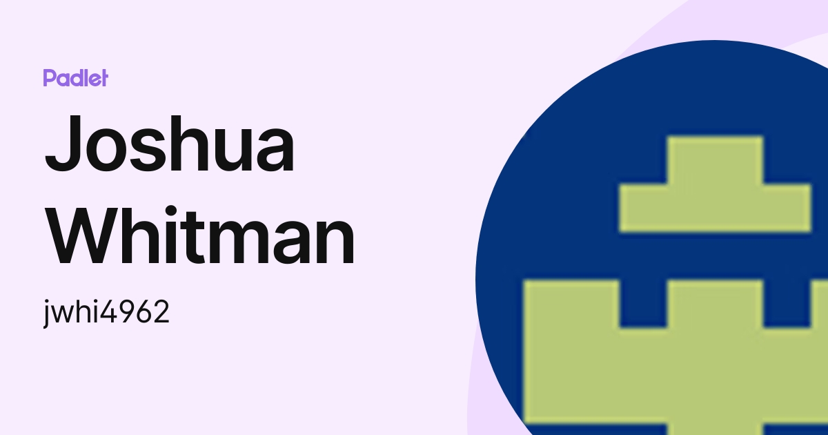 Joshua Whitman (jwhi4962) profile | Padlet