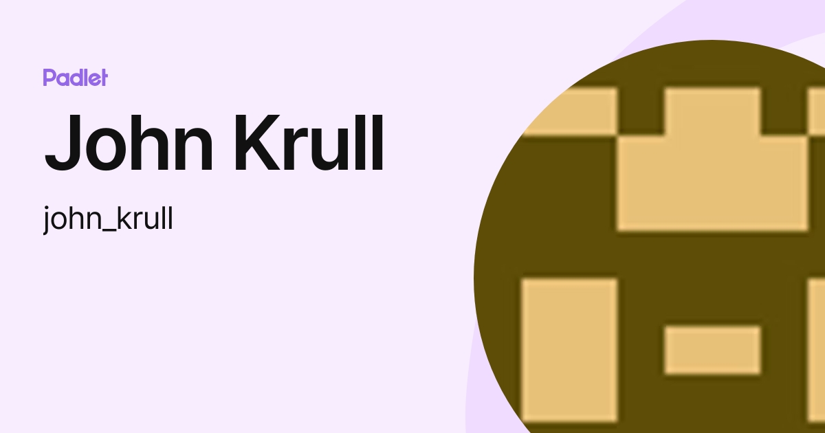 John Krull (john_krull) profile | Padlet