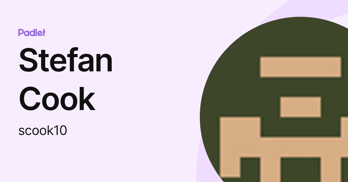 Stefan Cook (scook10) profile | Padlet