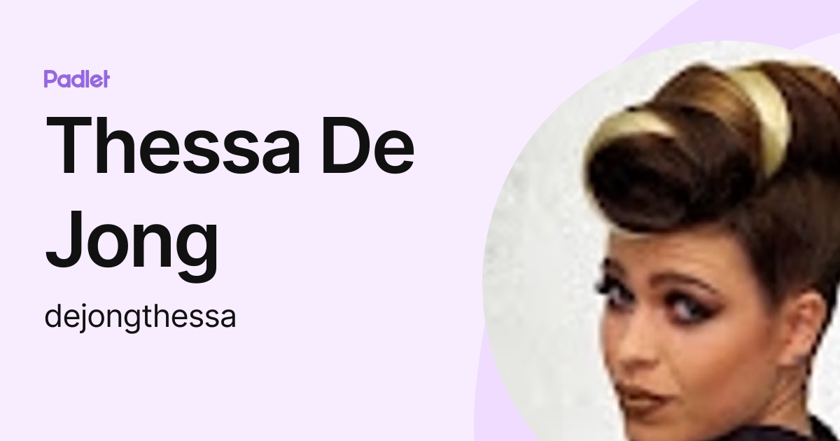 Thessa De Jong (dejongthessa) profile | Padlet
