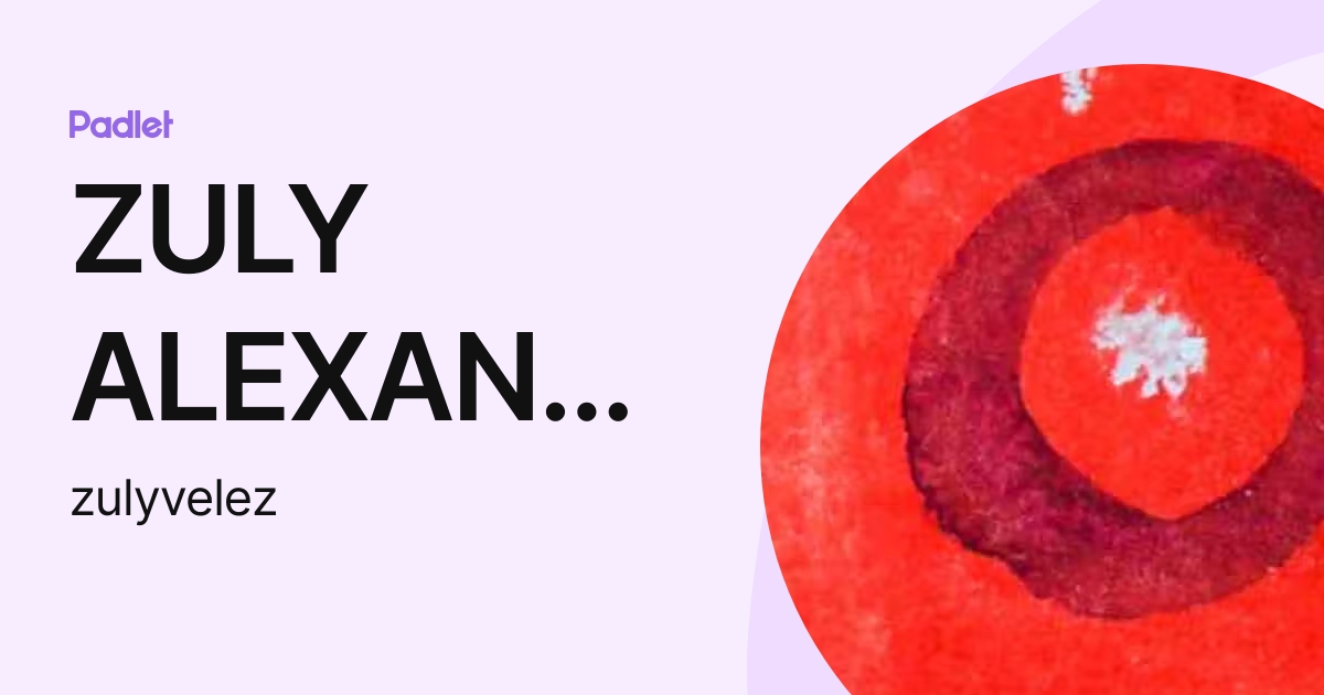 ZULY ALEXANDRA VELEZ BARRIOS (zulyvelez) profile | Padlet