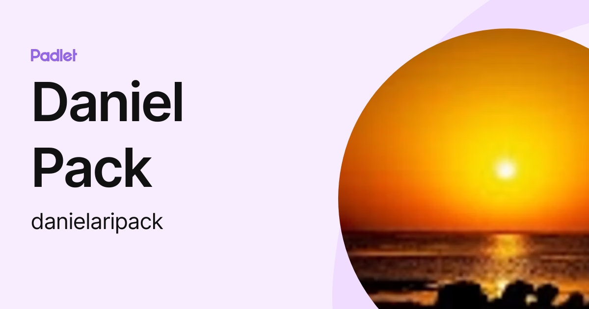 Daniel Pack (danielaripack) profile | Padlet