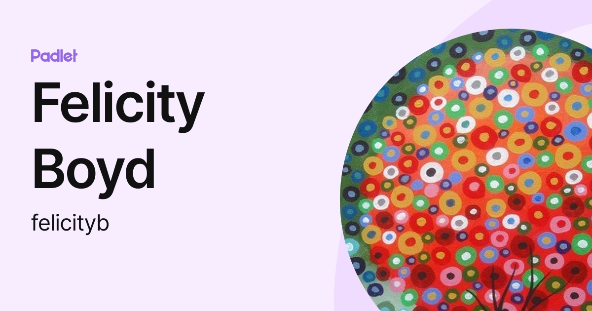 Felicity Boyd (felicityb) profile | Padlet