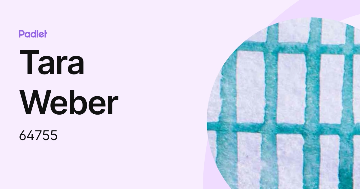 Tara Weber (64755) profile | Padlet