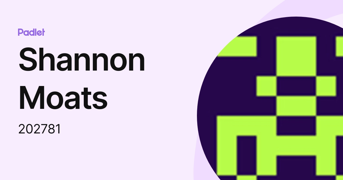 Shannon Moats (202781) profile | Padlet