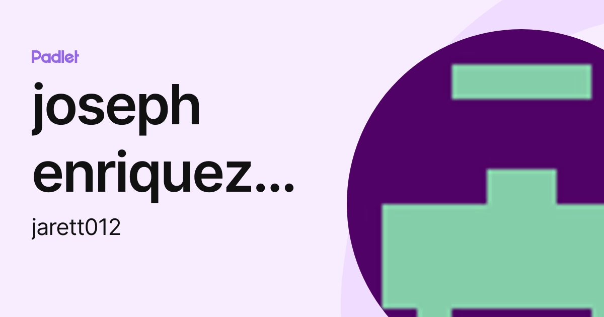 joseph enriquez (xXxEmoCrysxXx) (jarett012) profile | Padlet