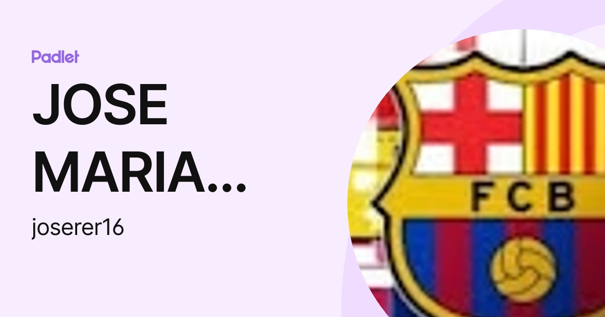 JOSE MARIA REYES RIOS (joserer16) profile | Padlet