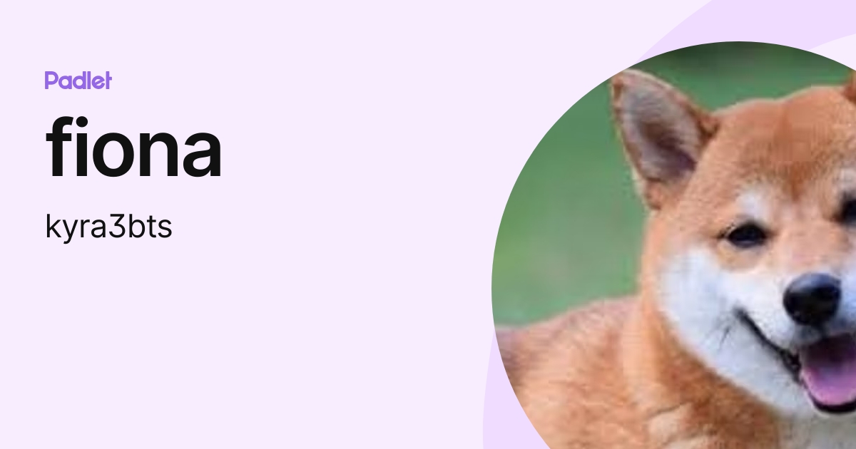 fiona (kyra3bts) profile | Padlet