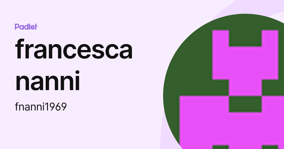 francesca nanni (fnanni1969) profile | Padlet