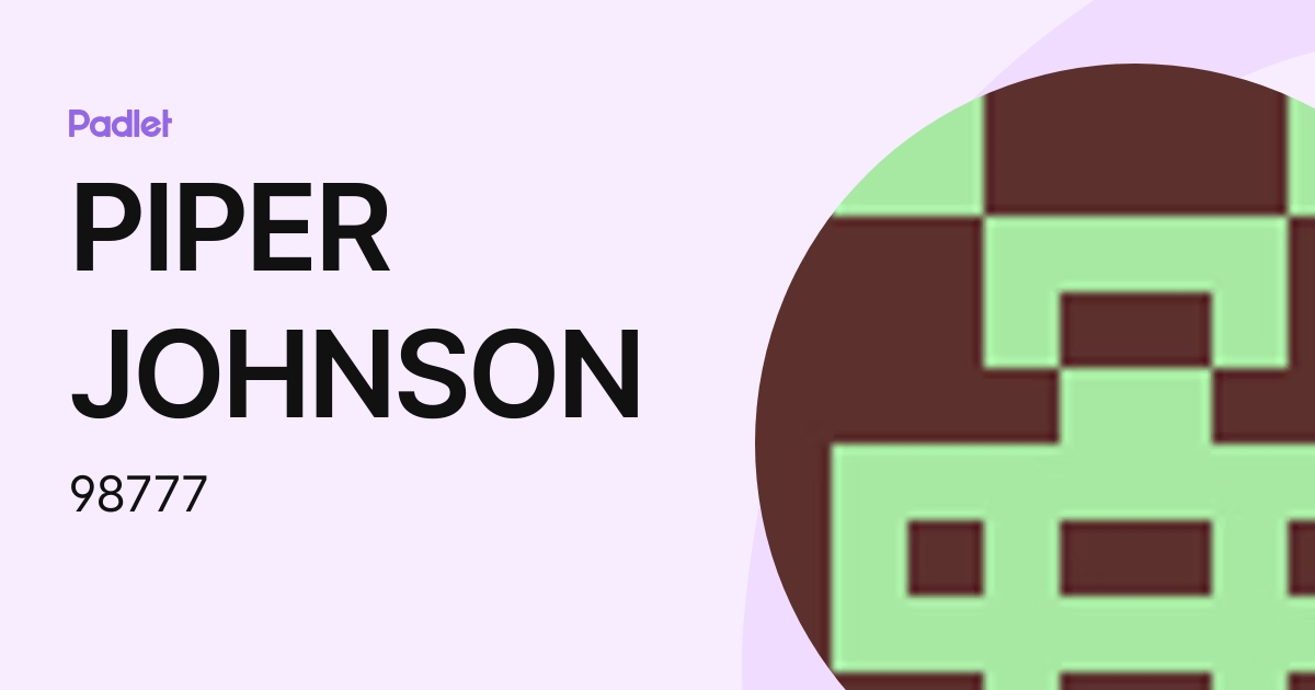 PIPER JOHNSON (98777) profile | Padlet