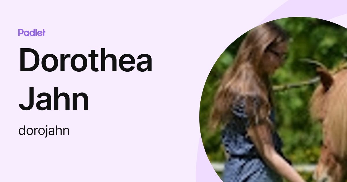 Dorothea Jahn (dorojahn) profile | Padlet