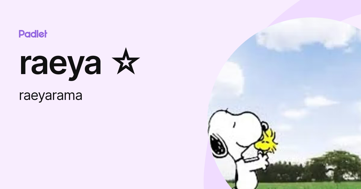 RAEYA (raeyarama) profile | Padlet