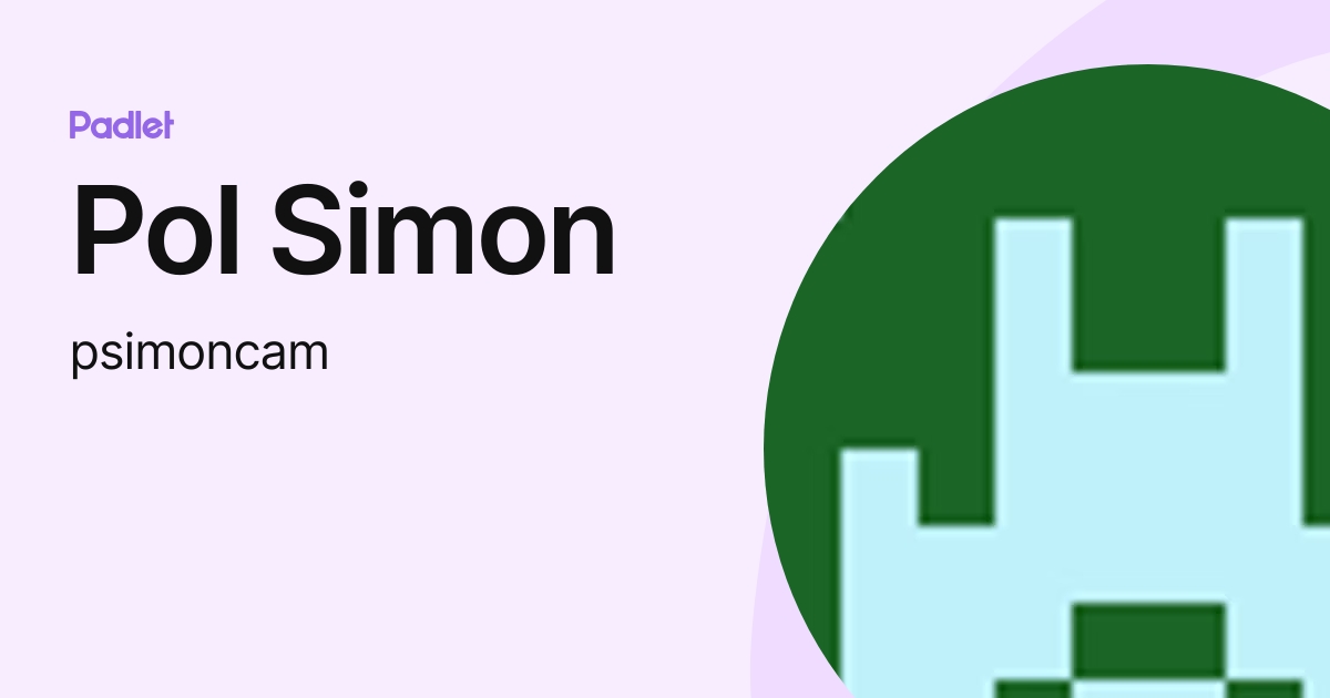 Pol Simon (psimoncam) profile | Padlet