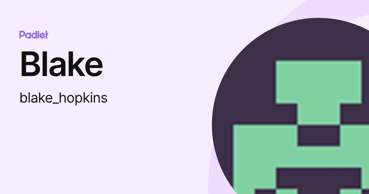 Blake (blake_hopkins) profile | Padlet