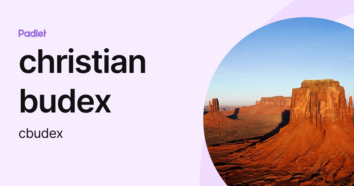 christian budex (cbudex) profile | Padlet