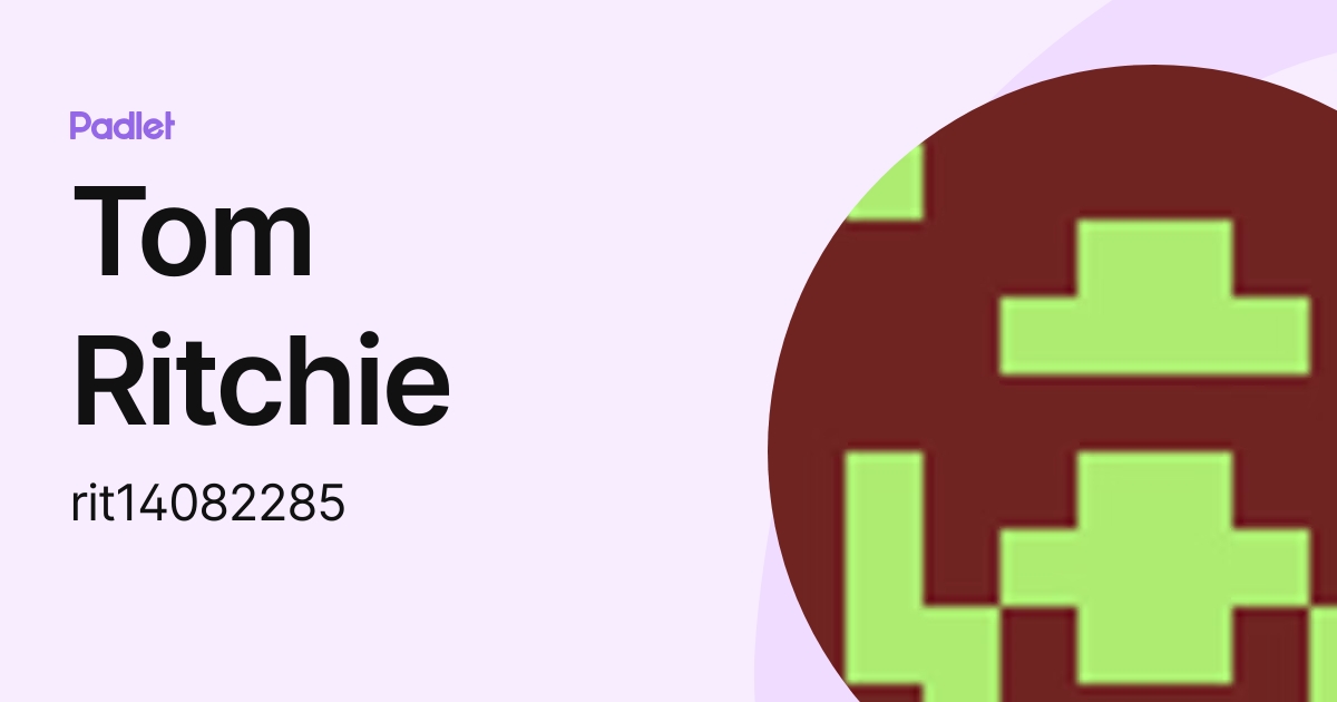 Tom Ritchie (rit14082285) profile | Padlet