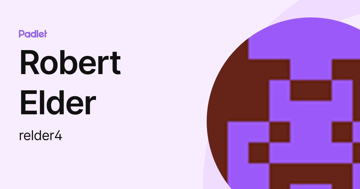 Robert Elder (relder4) profile | Padlet