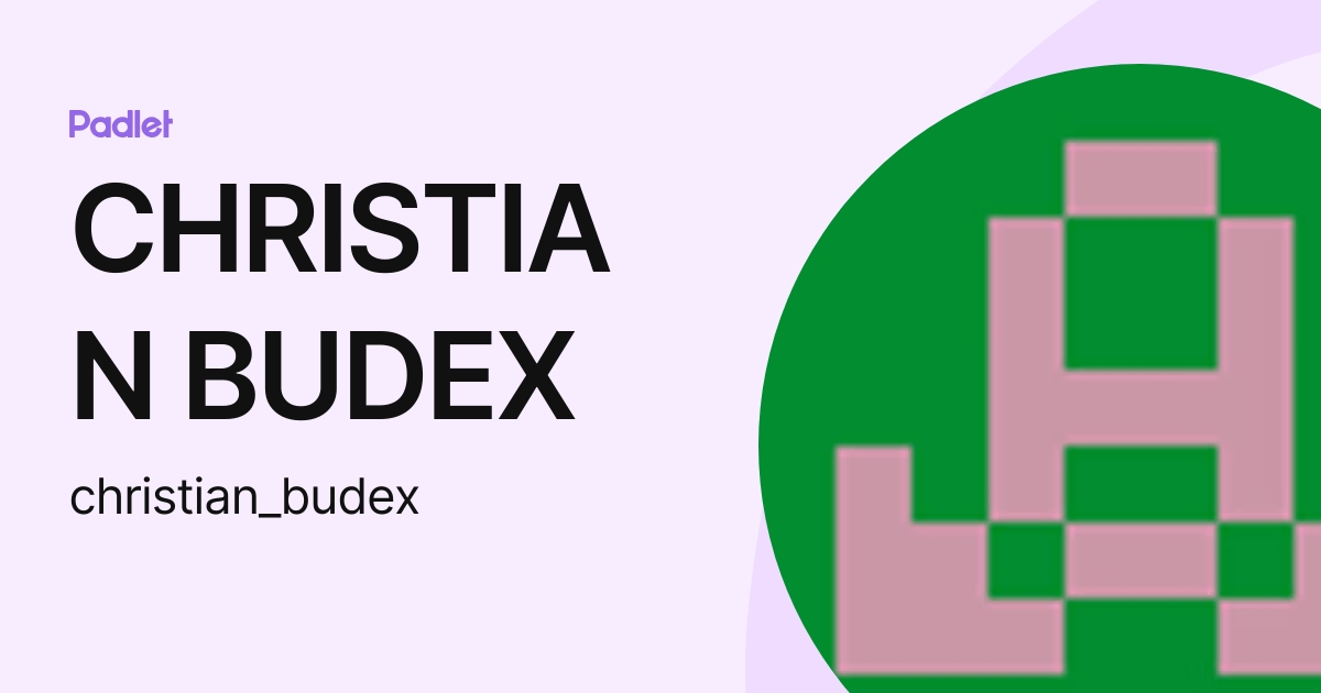 CHRISTIAN BUDEX (christian_budex) profile | Padlet