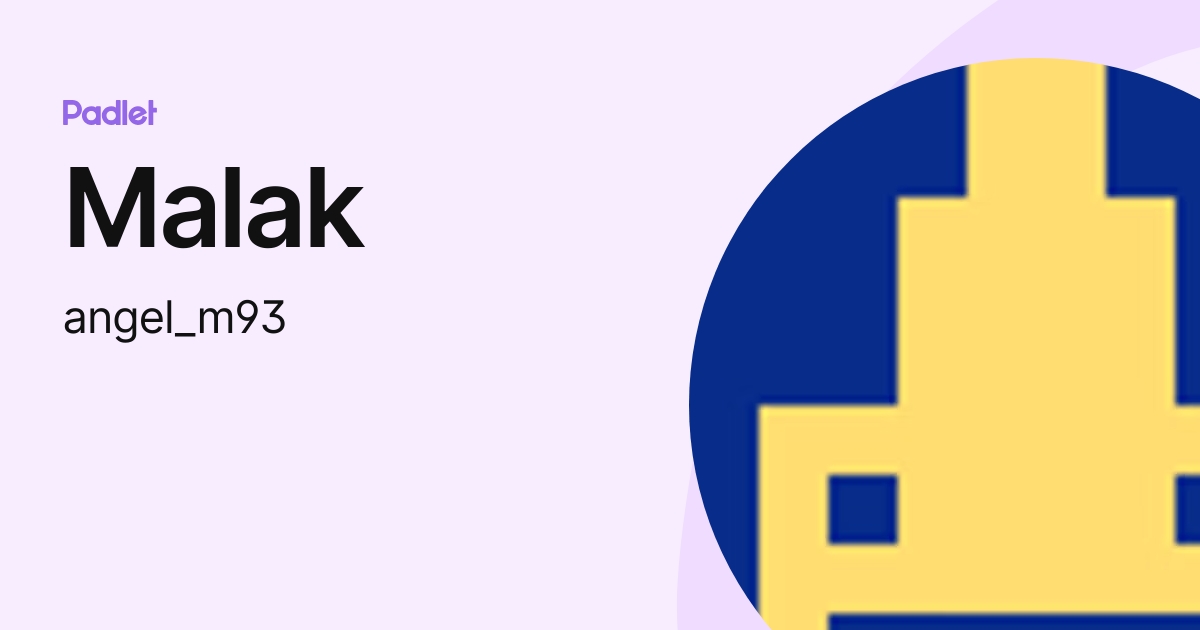 الملف الشخصي لـ Malak (angel_m93) | Padlet