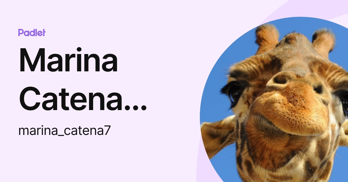 Marina Catena Sala (marina_catena7) profile | Padlet