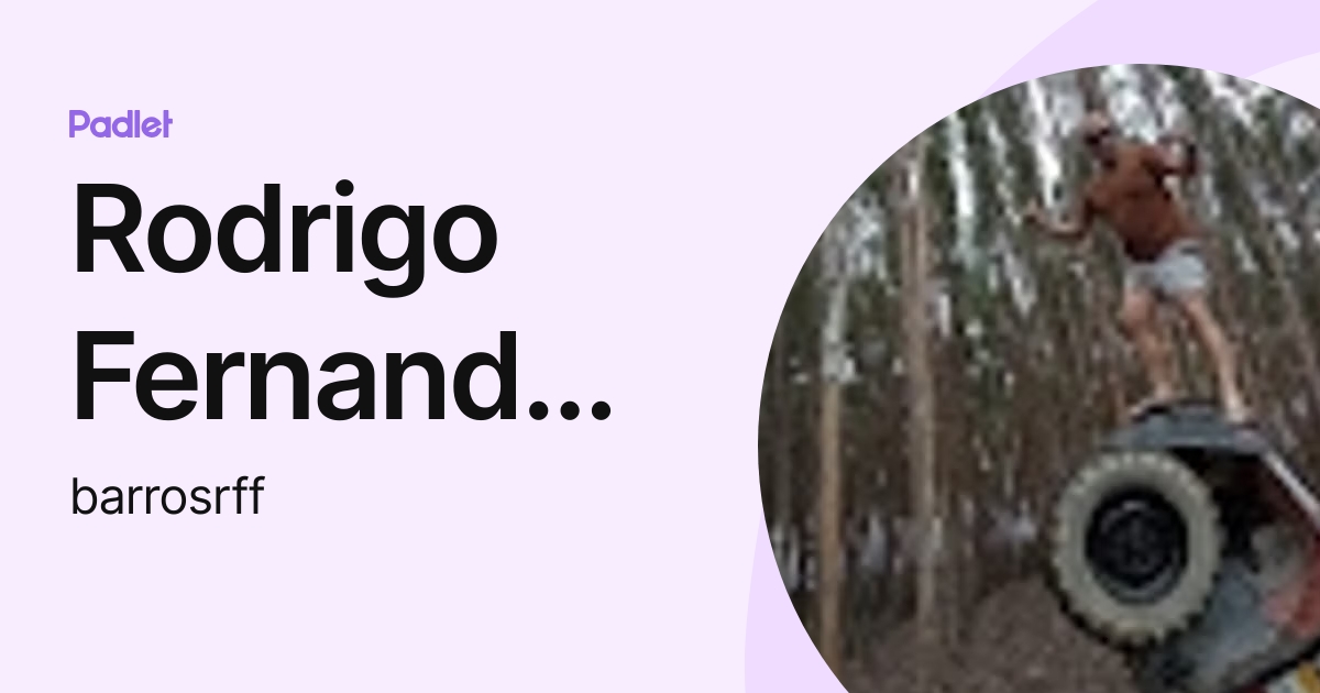 Rodrigo Fernandez F. de Barros (barrosrff) profile | Padlet