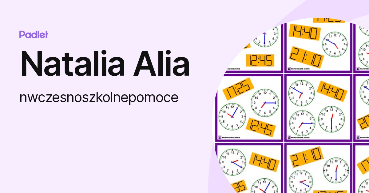 Natalia Alia (nwczesnoszkolnepomoce) profile | Padlet