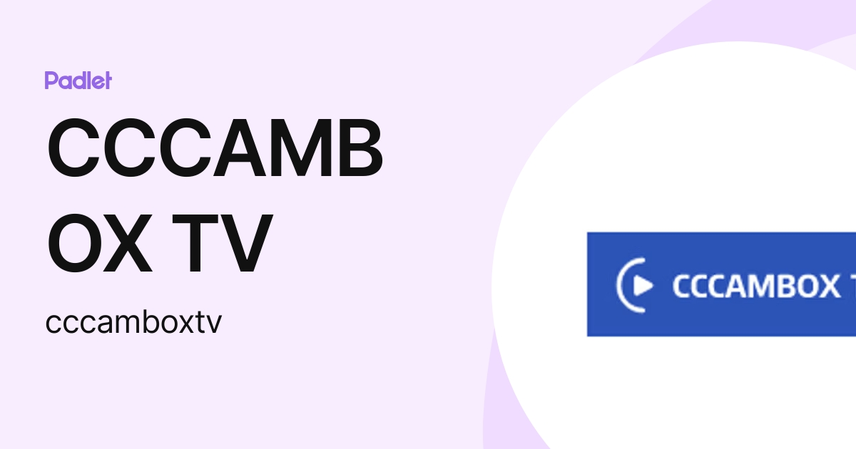 CCCAMBOX TV (cccamboxtv) profile | Padlet