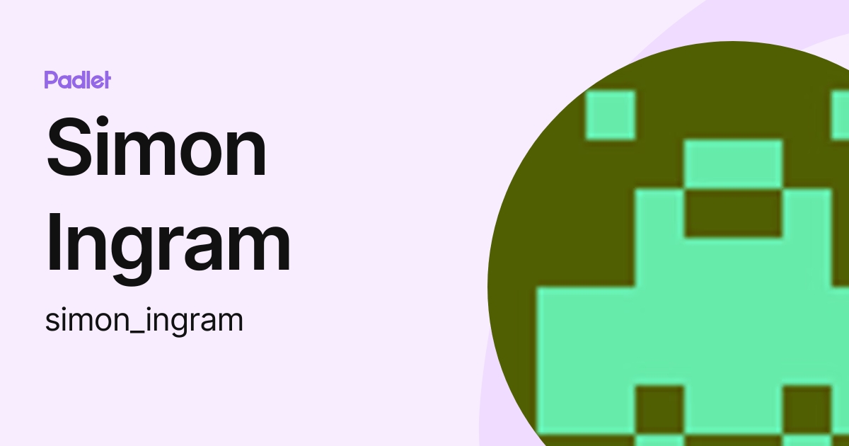 Simon Ingram (simon_ingram) profile | Padlet