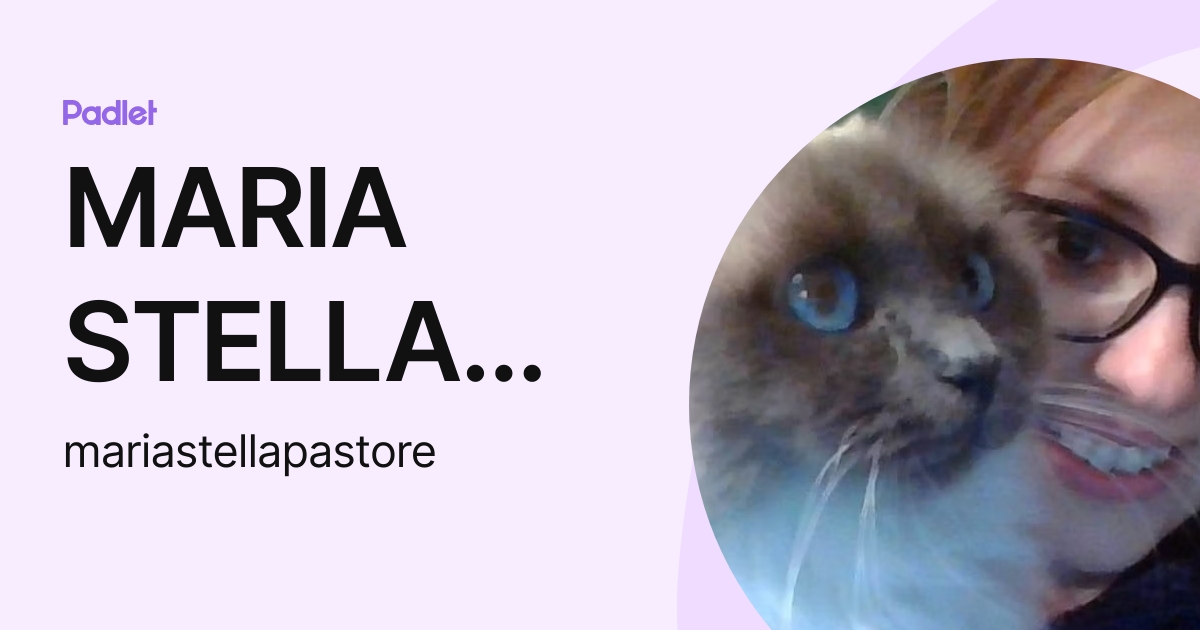 MARIA STELLA PASTORE (mariastellapastore) profile | Padlet