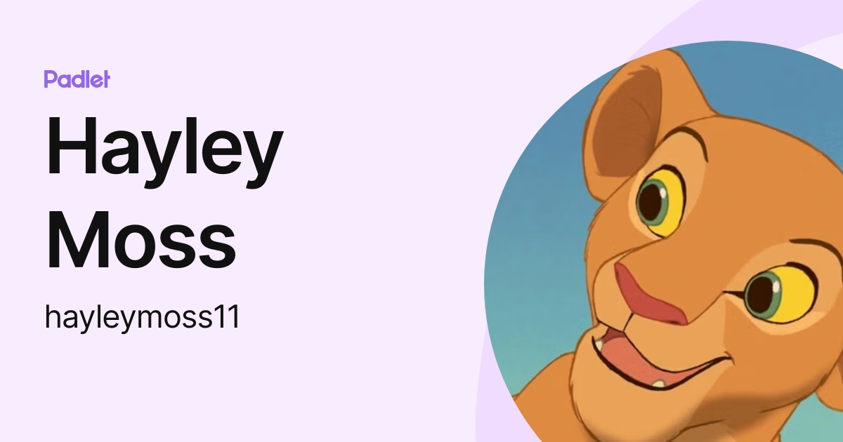 Hayley Moss (hayleymoss11) profile | Padlet