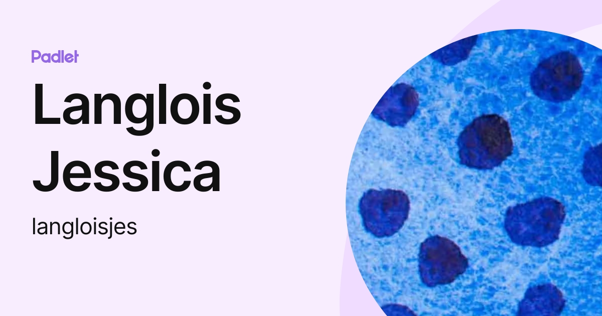 Langlois Jessica (langloisjes) profile | Padlet