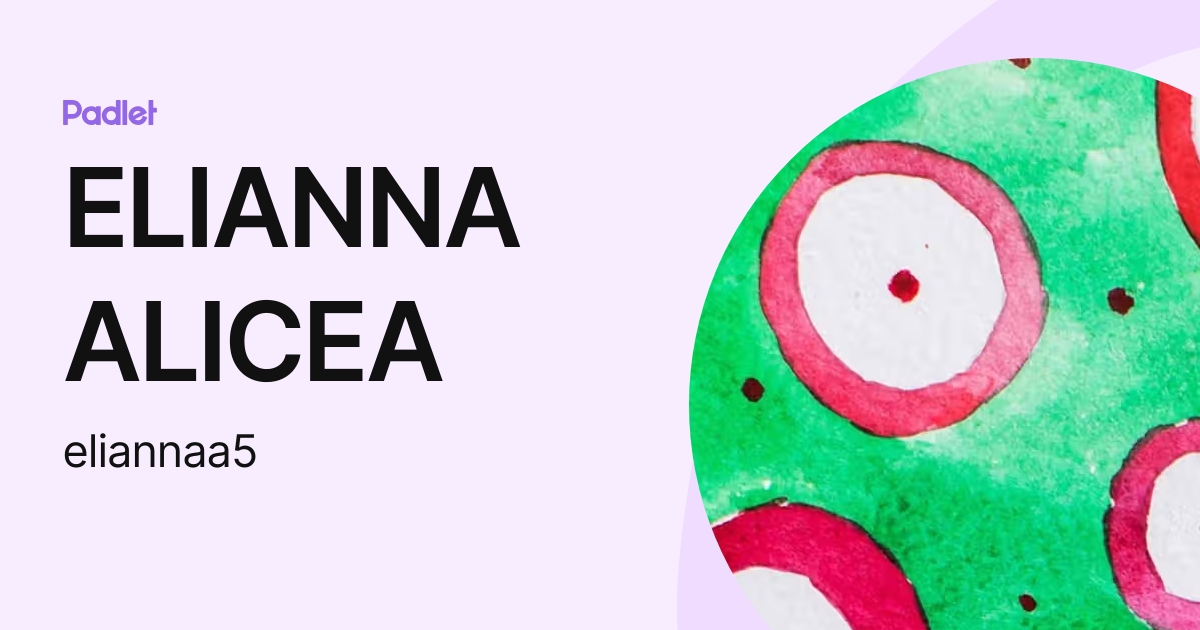 ELIANNA ALICEA (eliannaa5) profile | Padlet