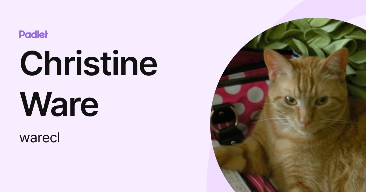 Christine Ware (warecl) profile | Padlet