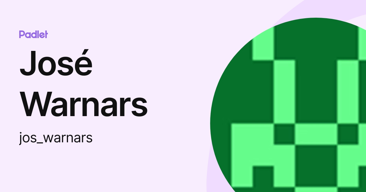 José Warnars (jos_warnars) profile | Padlet