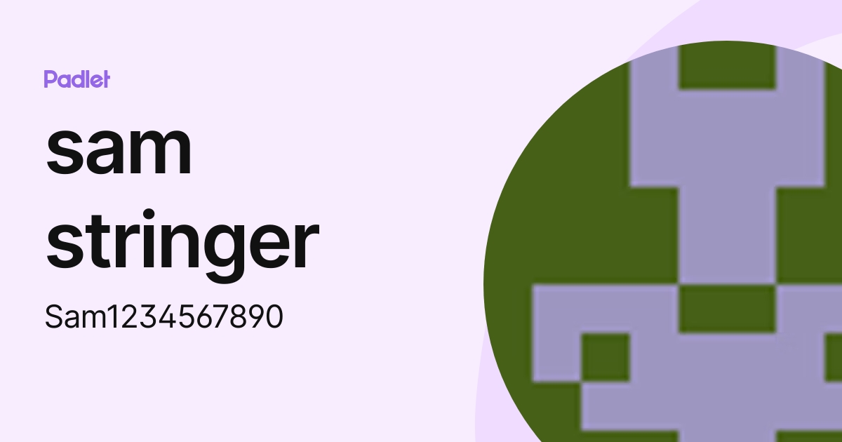 sam stringer (Sam1234567890) profile | Padlet