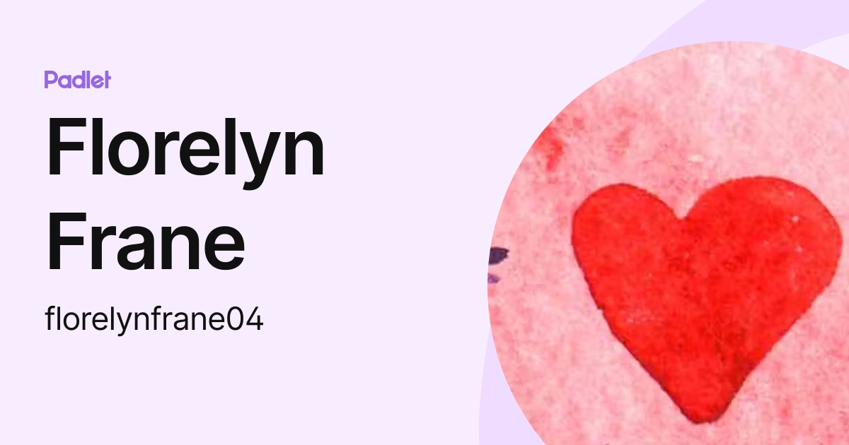 Florelyn Frane (florelynfrane04) profile | Padlet